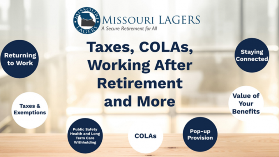 Events from August 3 – April 25 – Missouri LAGERS